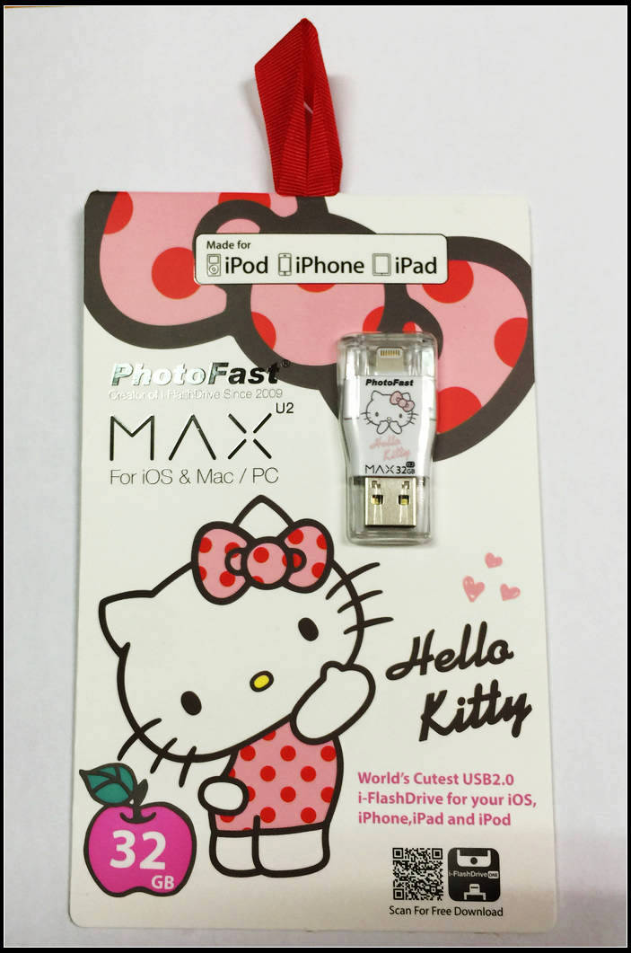 卡哇伊PhotoFast Hello Kitty MAX 蘋果專用隨身碟試用開箱文 - Mobile01