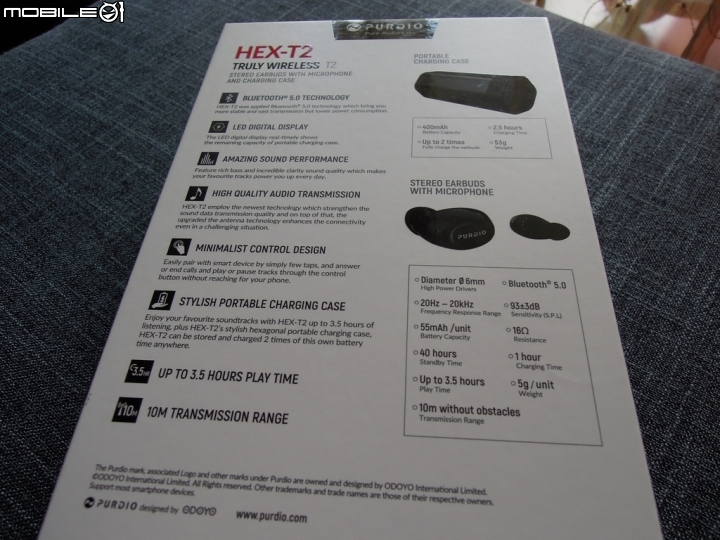 PURDIO HEX-T2 真無線藍牙耳機, 少見內外兼顧, 外型音質上上選 - Mobile01