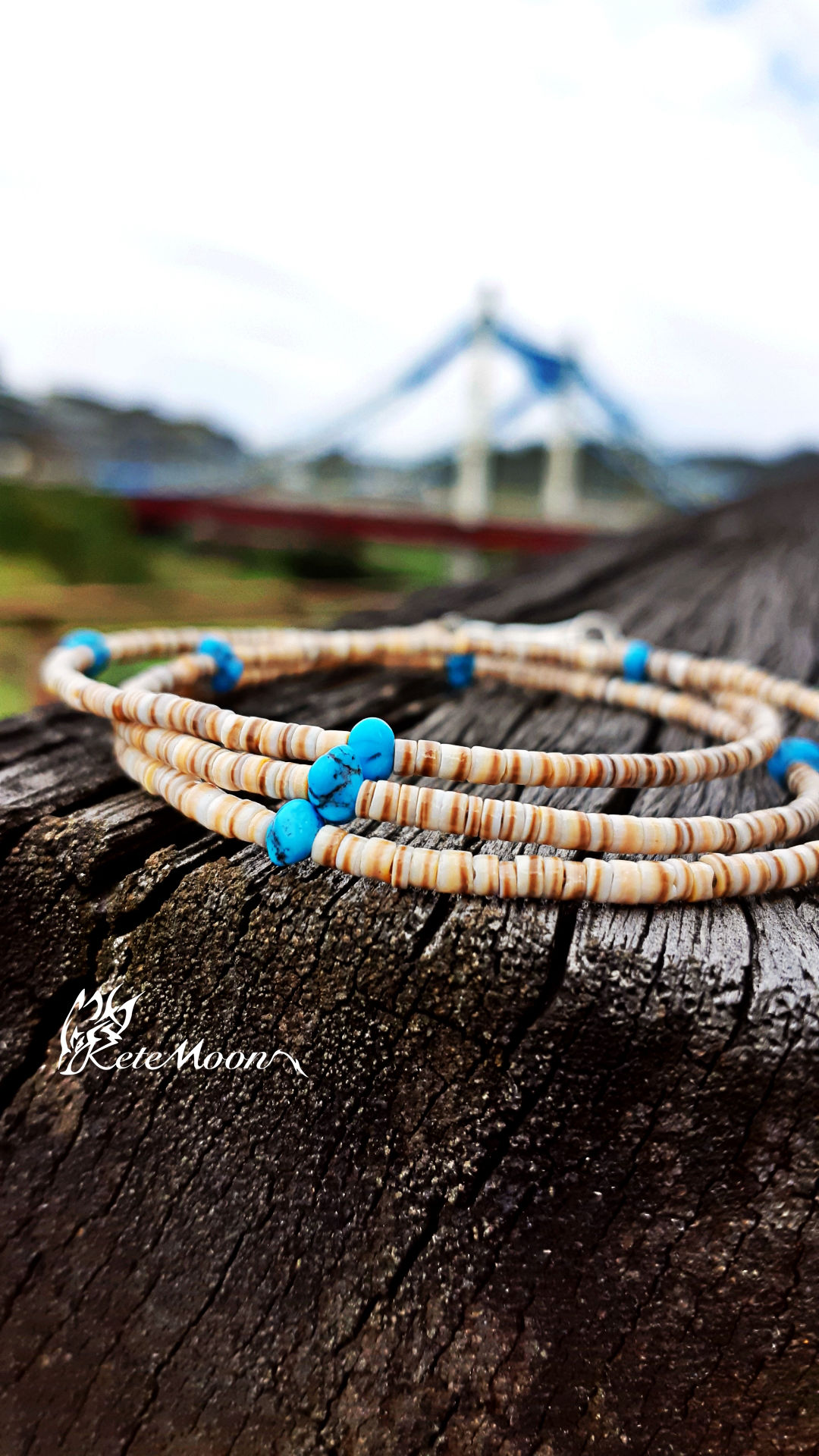 YP craft-Kingman綠松石貝殼珠項鍊 - Mobile01