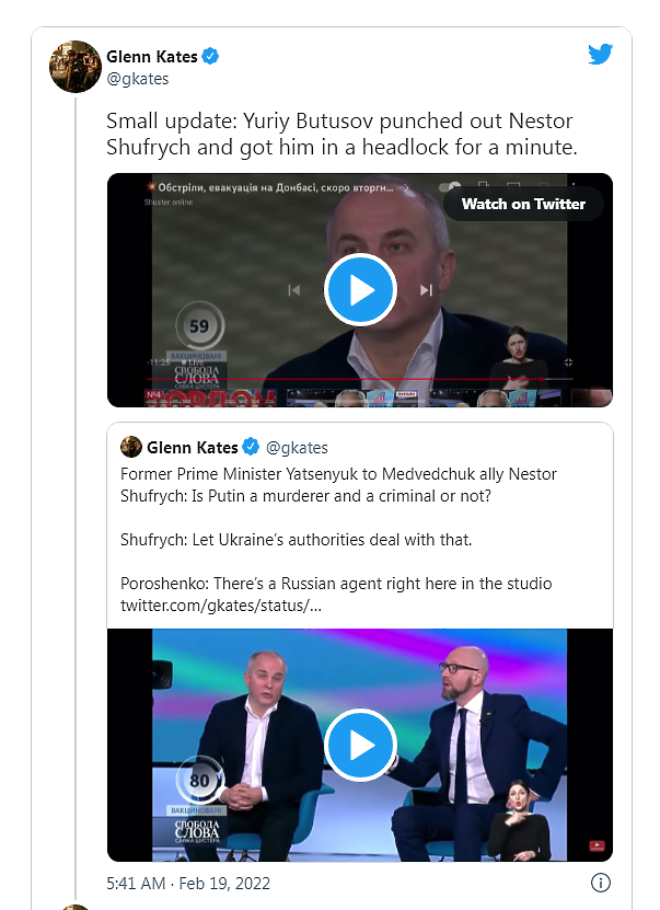 普丁的親信逃亡囉.....Viktor Medvedchuk...Viktor Yanukovych.....Yevhen Murayev ...