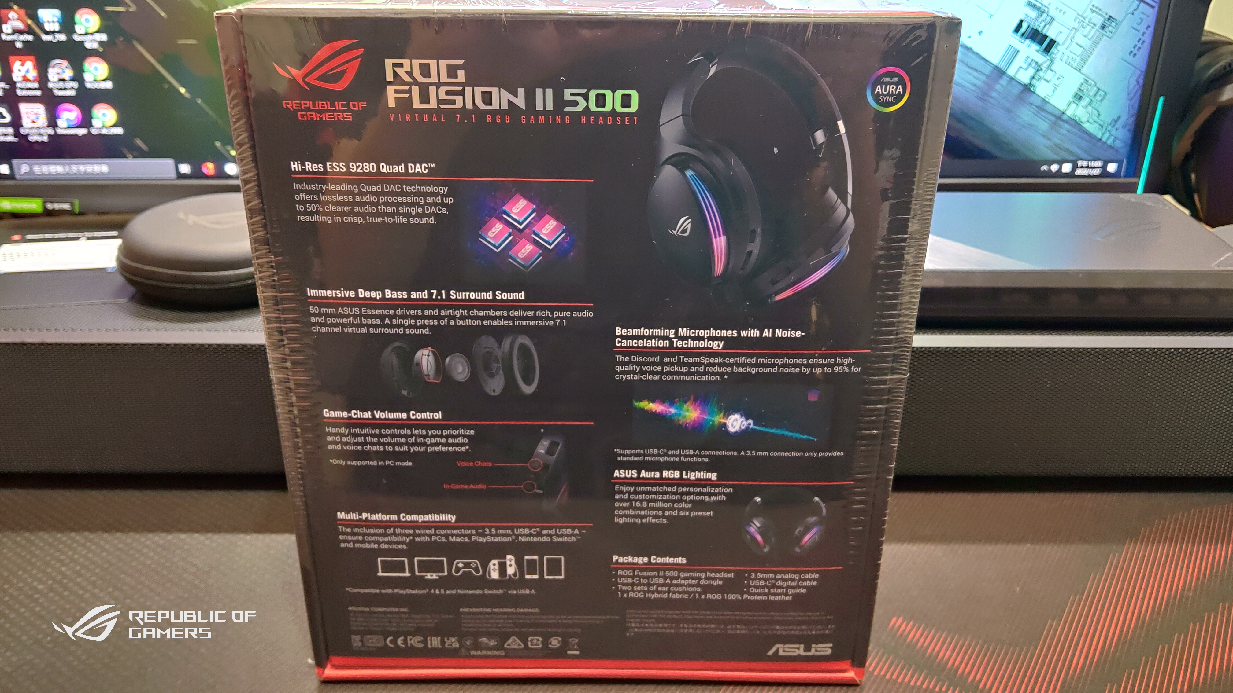(數位耳機簡單開箱)ROG Fusion ii 500數位電競耳機 - Mobile01