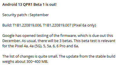Android 13 QPR1 Beta 1 出來了 - Mobile01