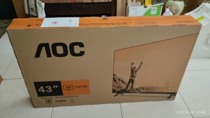 過年前電視壞掉 , 拖到現在才買 ! AOC 43M3396 低調開箱 ~ - Mobile01