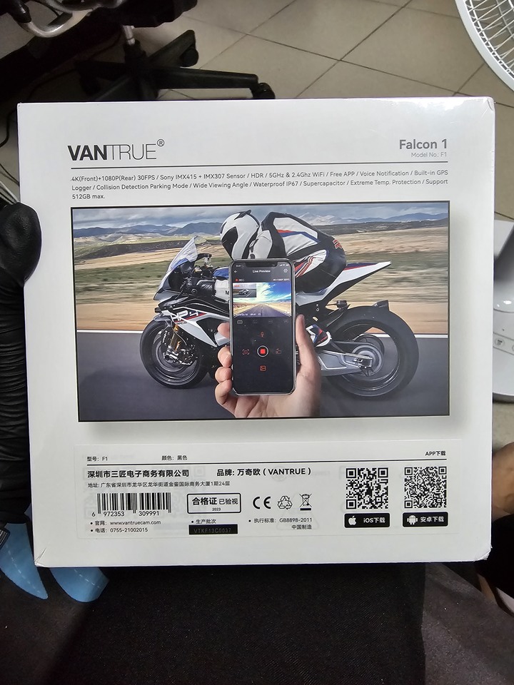 【VANTRUE F1】機車首款解析度4K+IMX415簡單開箱 - Mobile01