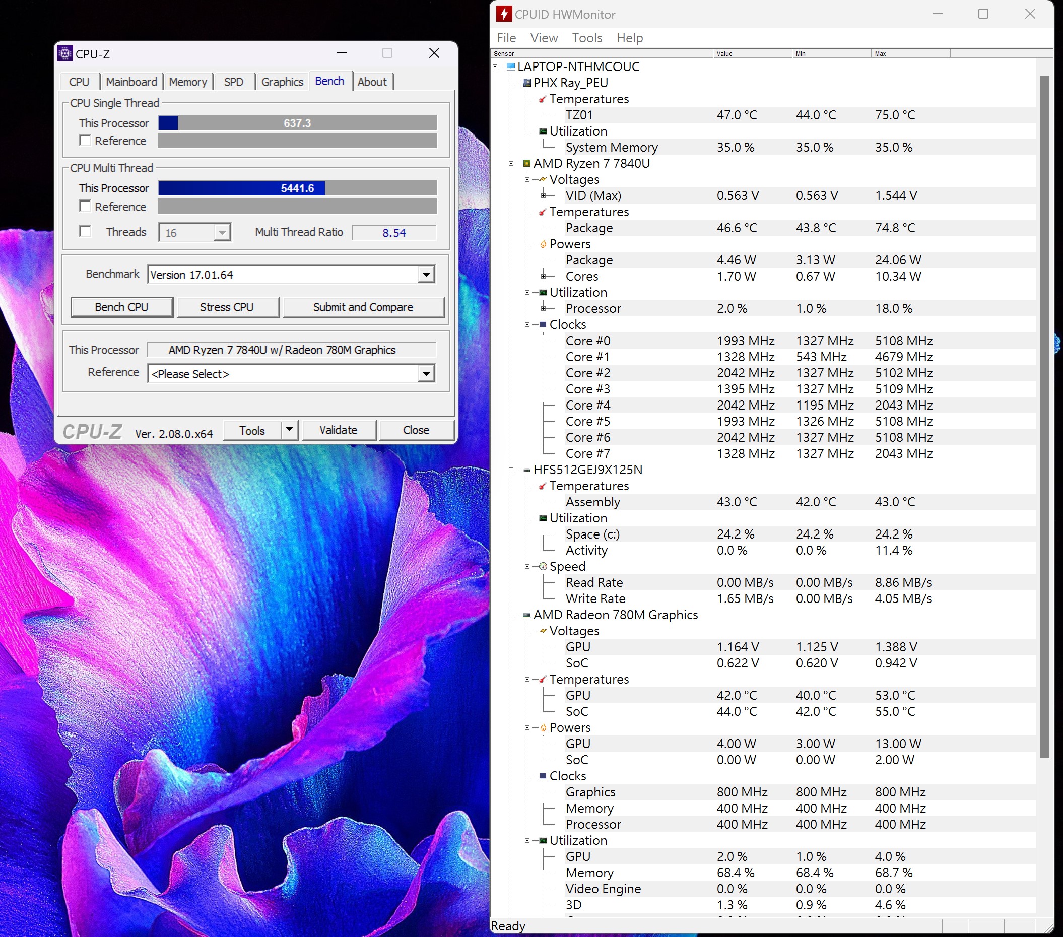 AMD Ryzen 7 7840U 處理器體驗測試 以單核高時脈搭配 AI 加速賦予輕薄筆電性能表現 - Mobile01