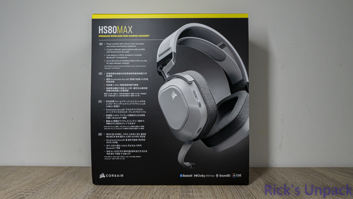 【開箱】無線三模、增加續航 | CORSAIR HS80 MAX WIRELESS WHITE - Mobile01