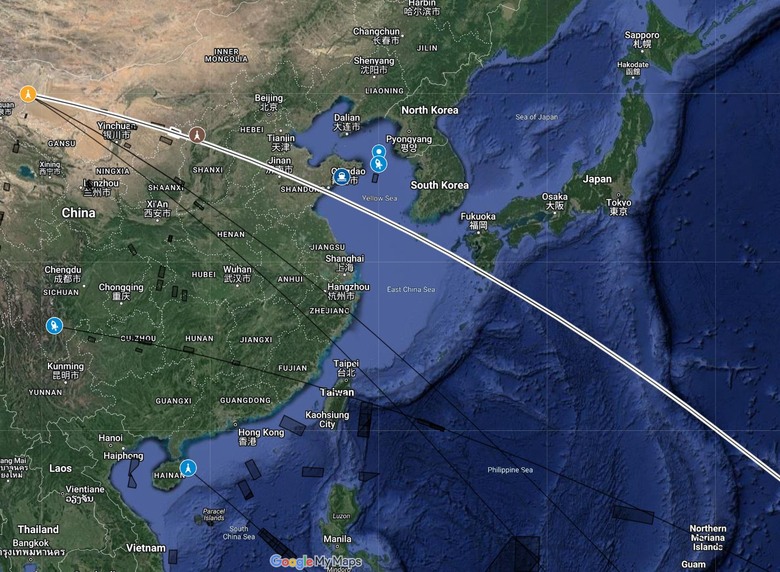 Long March 2C 長征二號丙火箭 2022 2023年軌跡 - Mobile01