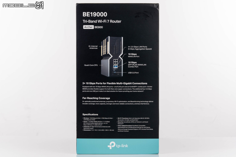 TP-Link Archer BE800 WiFi 7 路由器開箱實測 以 MLO 頻段聚合技術搭 6 GHz 頻段提供穩定高速傳輸 - Mobile01
