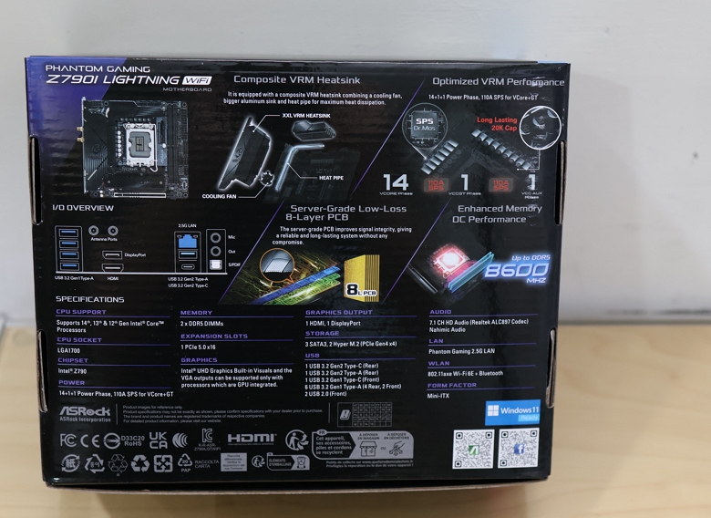 Z790 末代 ITX 超頻小鋼炮 Z790I Lightning 開箱 - Mobile01